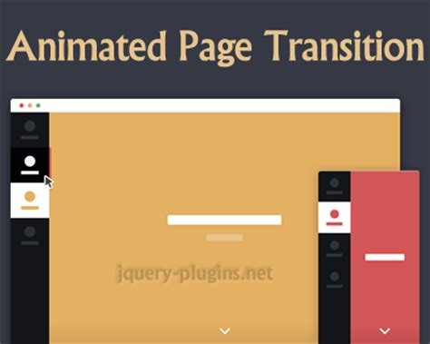 Animated Page Transition With CSS And Javascript JQuery Plugins