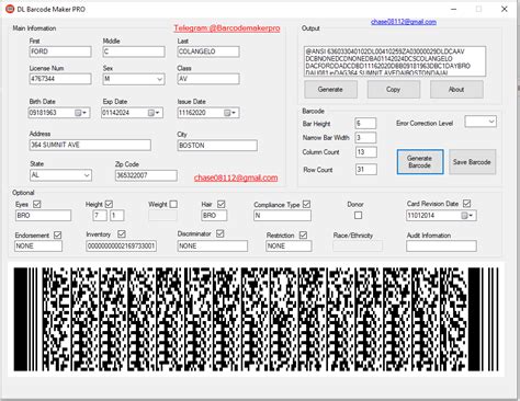 pdf417 aamva barcode maker aamva pdf417 barcode generator