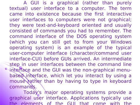 ppt chapter 1 introduction to visual basic gui a gui is a graphical rather than purely