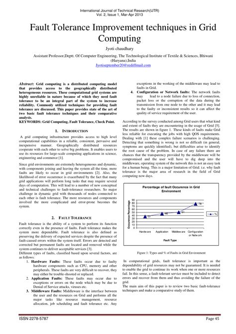 pdf fault tolerance improvement techniques in grid computing