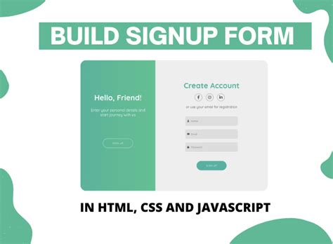 How To Make Signup Form In Html Css And Javascript Rocoderes