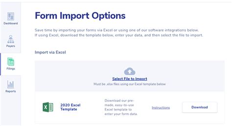 how to upload data using excel for all forms available on site e