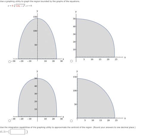 solved use a graphing utility to graph the region bounded by