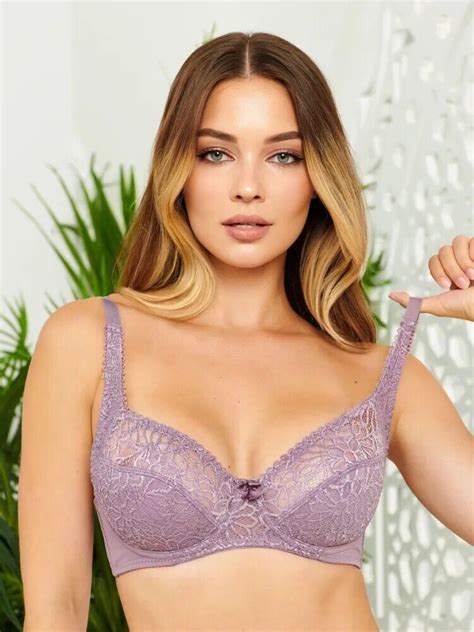 Plus Size Women Bras Cushion Cup Guide Bra Unpadded Brassiere Lace Sexy Lingerie Ebay