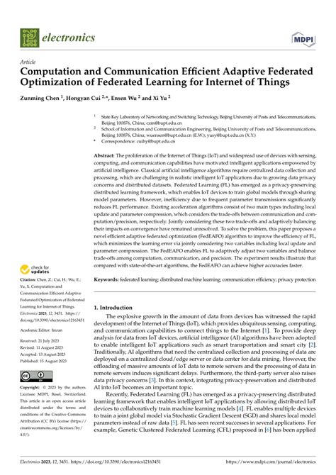 pdf computation and communication efficient adaptive federated optimization of federated