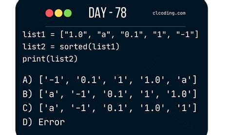 python coding challenge day 78 what is the output of the following python code ~ computer