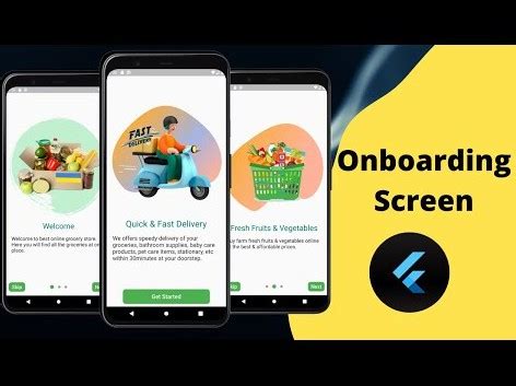 Onboarding Screens For Grocery App Using Flutter