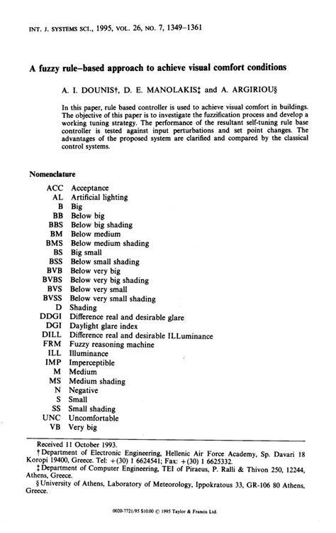 pdf fuzzy rule based approach to achieve visual comfort conditions