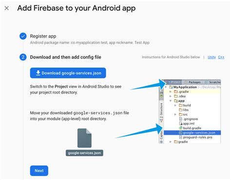 Adding Firebase Configuration Google Services Json File To Your