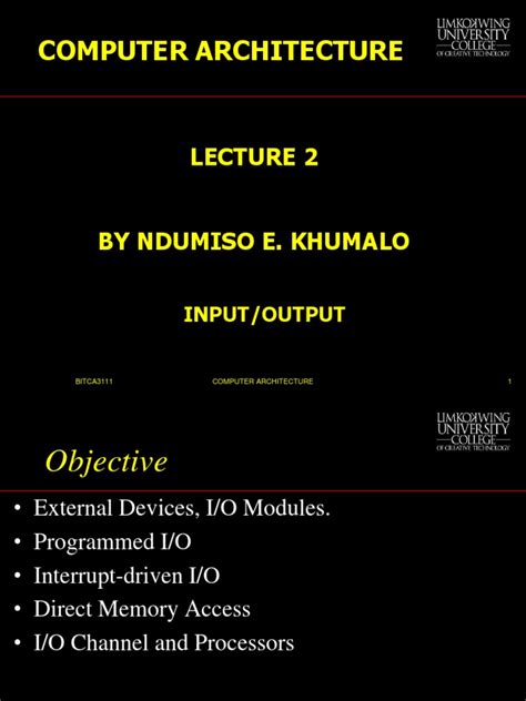 lecture 3 input output pdf input output central processing unit