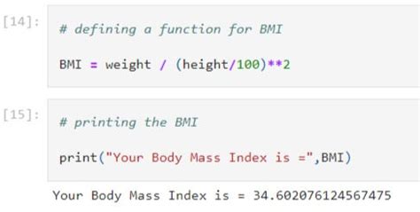 BMI Calculator Using Python