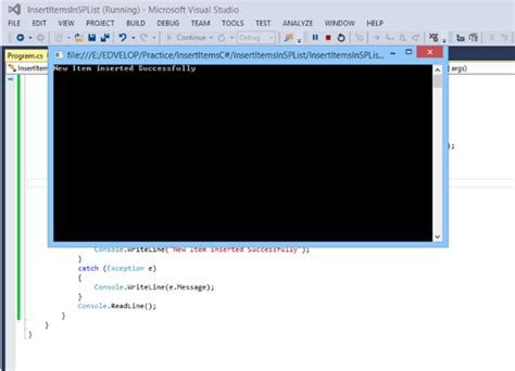 Adding Items Into A SharePoint List Programmatically Using C