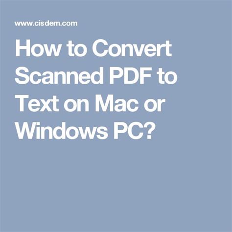How To Convert Scanned PDF To Text On Mac Or Windows PC Pdf To Text