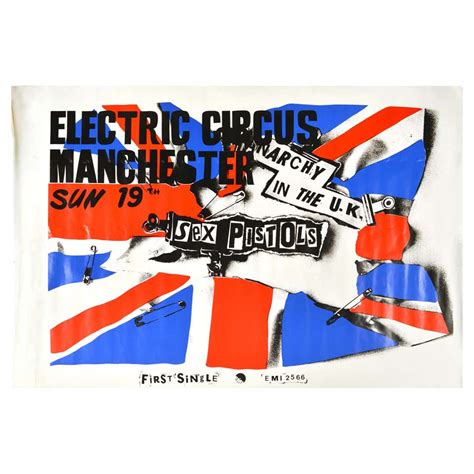 Sex Pistols Original Vintage Promotional Poster By Jamie Reid American 1977 At 1stdibs