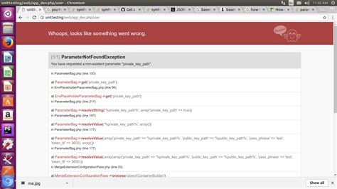 Symfony Parameter Not Found Exception You Requested For Non Existent