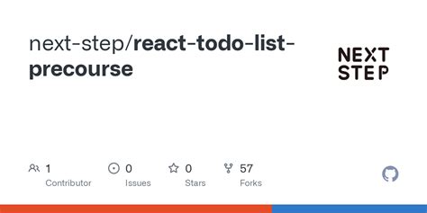 github next step react todo list precourse