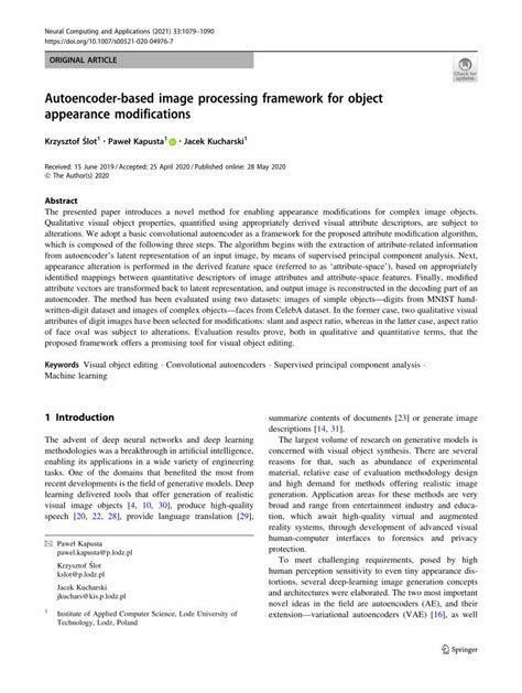 pdf autoencoder based image processing framework for object dokumen tips