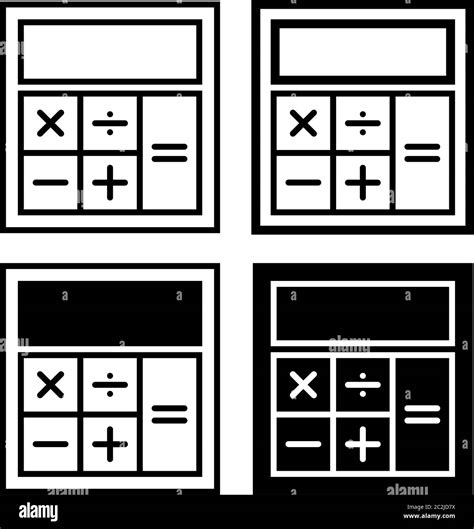 Calculator Icon Calculator Keypad Sign Vector Art Illustration Stock