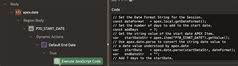 easy date handling in oracle apex and javascript with apex date