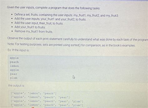 [solved] given the user inputs complete a program that does the following course hero