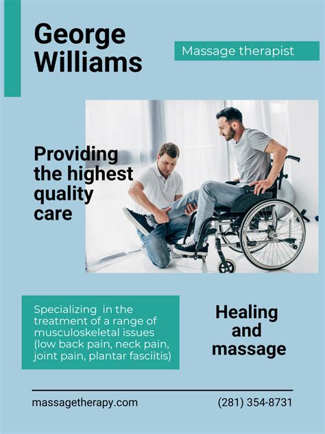 Massage Therapist Services Offer Online Poster Template Vistacreate