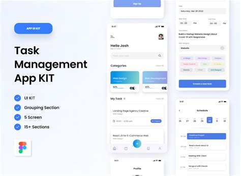 ui kit task management figma