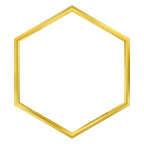 Hexagonal Gold Frame PNG Picture Simple Hexagon Frame Gold Frame