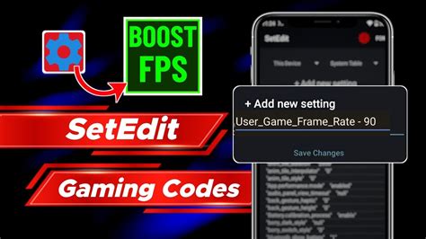 Gaming SetEdit Codes Improve Gaming Performance Using Set Edit No