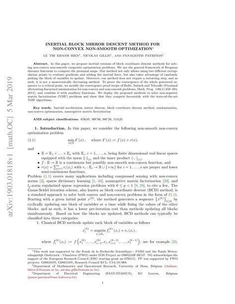 inertial block mirror descent method for non convex non smooth