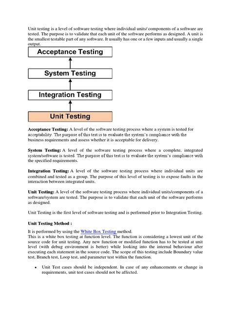 unit testing pdf software testing unit testing