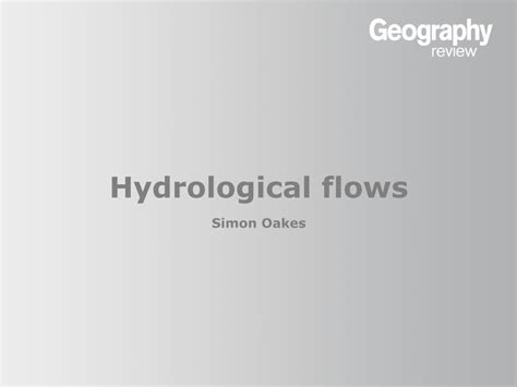 PDF Simon Oakes Geography RocksHydrological Flows The Hydrological