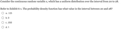 solved consider the continuous random variable x which has