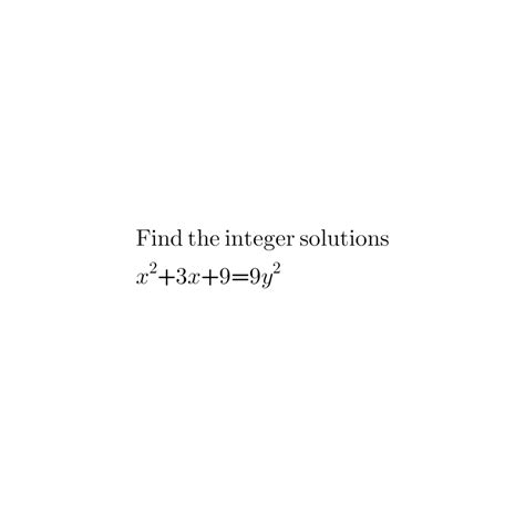 how to solve quadratic diophantine equation problem