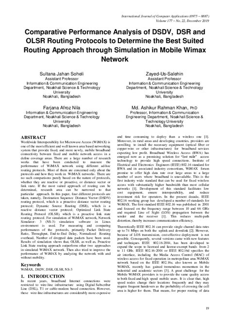 pdf comparative performance analysis of dsdv dsr and olsr routing protocols to determine the