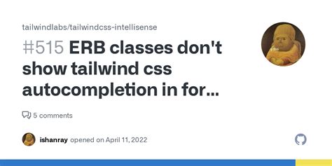 ERB Classes Don T Show Tailwind Css Autocompletion In Form Helpers