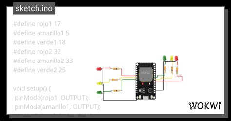 practica semaforo wokwi esp32 stm32 arduino simulator