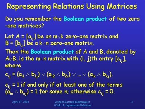 representing relations using matrices example how can we