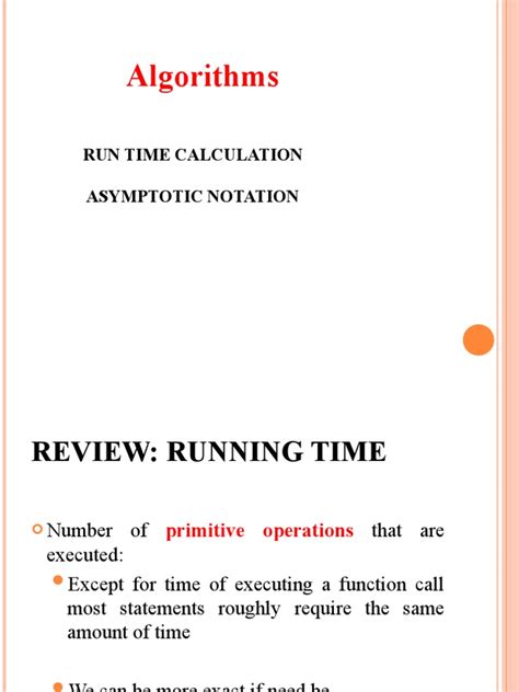 algorithms run time calculation asymptotic notation pdf function mathematics analysis
