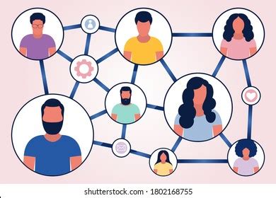 Illustration People Sharing Data Links Photos Stock Vector Royalty