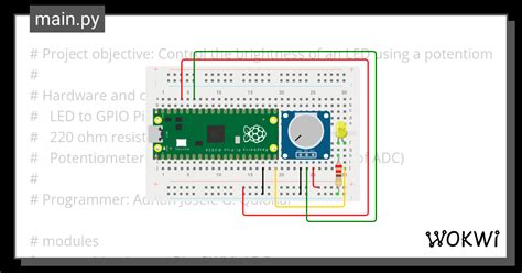 Led Brightness Using Potentiometer Wokwi Esp32 Stm32 Arduino Simulator