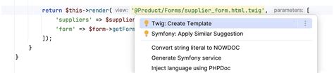 Symfony Templates Phpstorm Documentation