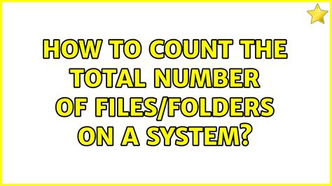 Ubuntu How To Count The Total Number Of Files Folders On A System 6