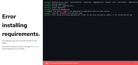 streamlit deploying error ☁️ community cloud streamlit