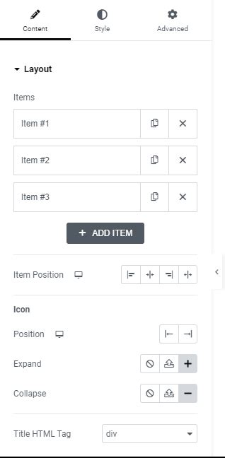 Accordion Widget Elementor