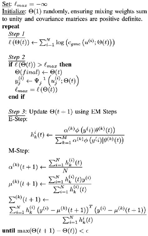 an em algorithm for the estimation of gmcm parameters step 1 computes download scientific
