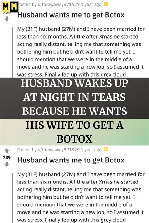 Husband Wakes Up At Night In Tears Because He Wants His Wife To Get A Botox Artofit