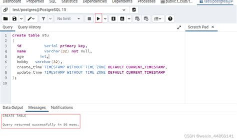 java代码中的string对应pgadmin中的字段类型及id自增 pgadmin4中string用什么类型 csdn博客