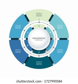 Infographic Circular Chart Divided Into 9 Stock Vector Royalty Free
