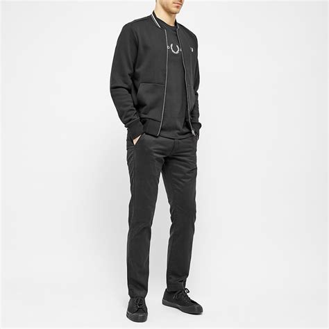 Fred Perry Zip Bomber Black End Nz