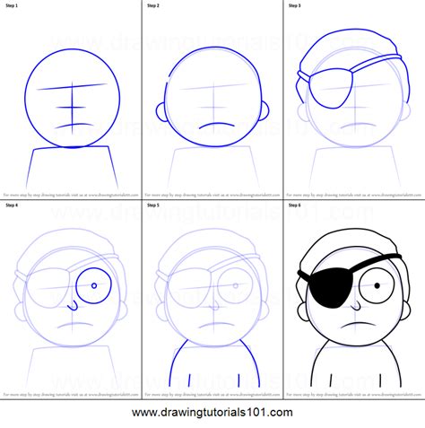 How To Draw Morty Step By Step At Drawing Tutorials